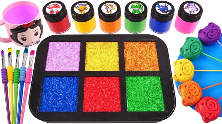 Satisfying Video L How To Make Square Lolipop AND Glitter Painting IN 